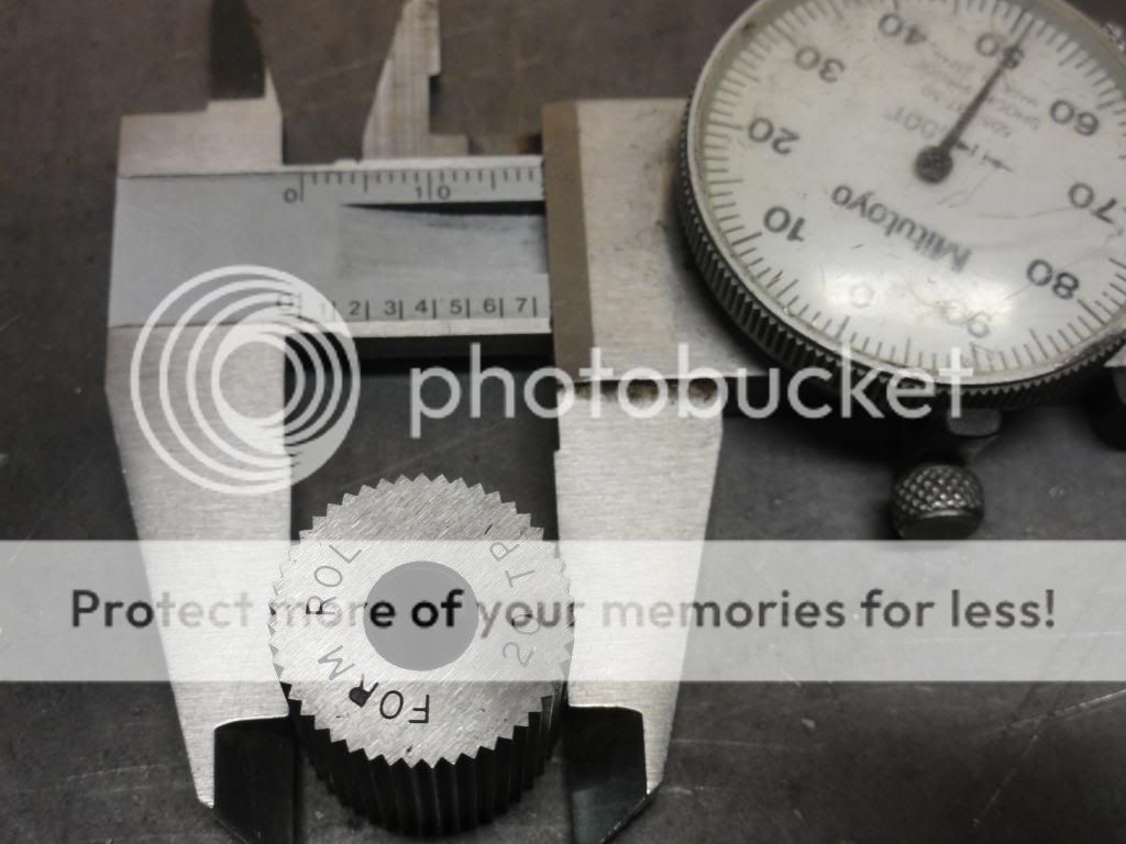 Form Roll straight knurls: .750 Dia x .840 long, .250 hole